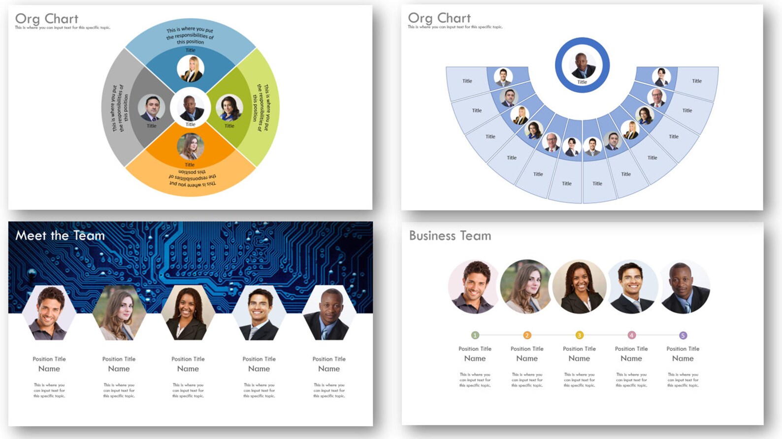 Team and Organization Powerpoint Slides Bundle - Etsy