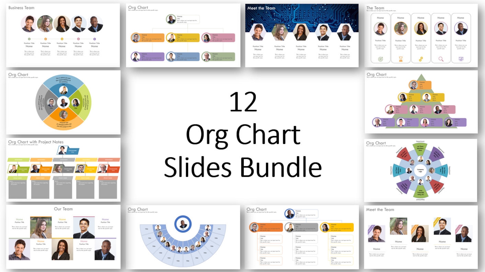 Team and Organization Powerpoint Slides Bundle - Etsy