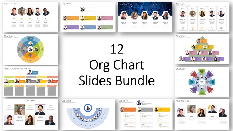 Team and Organization Powerpoint Slides Bundle - Etsy