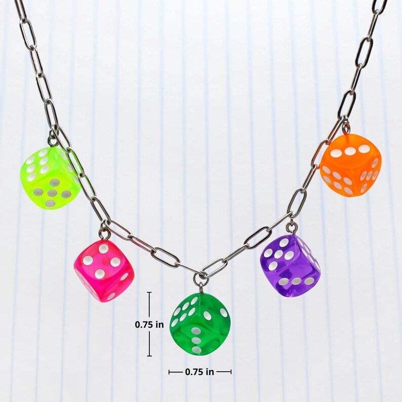 The Lucky Dice | Silver + Rainbow | Handmade Stainless Steel Paperclip ...