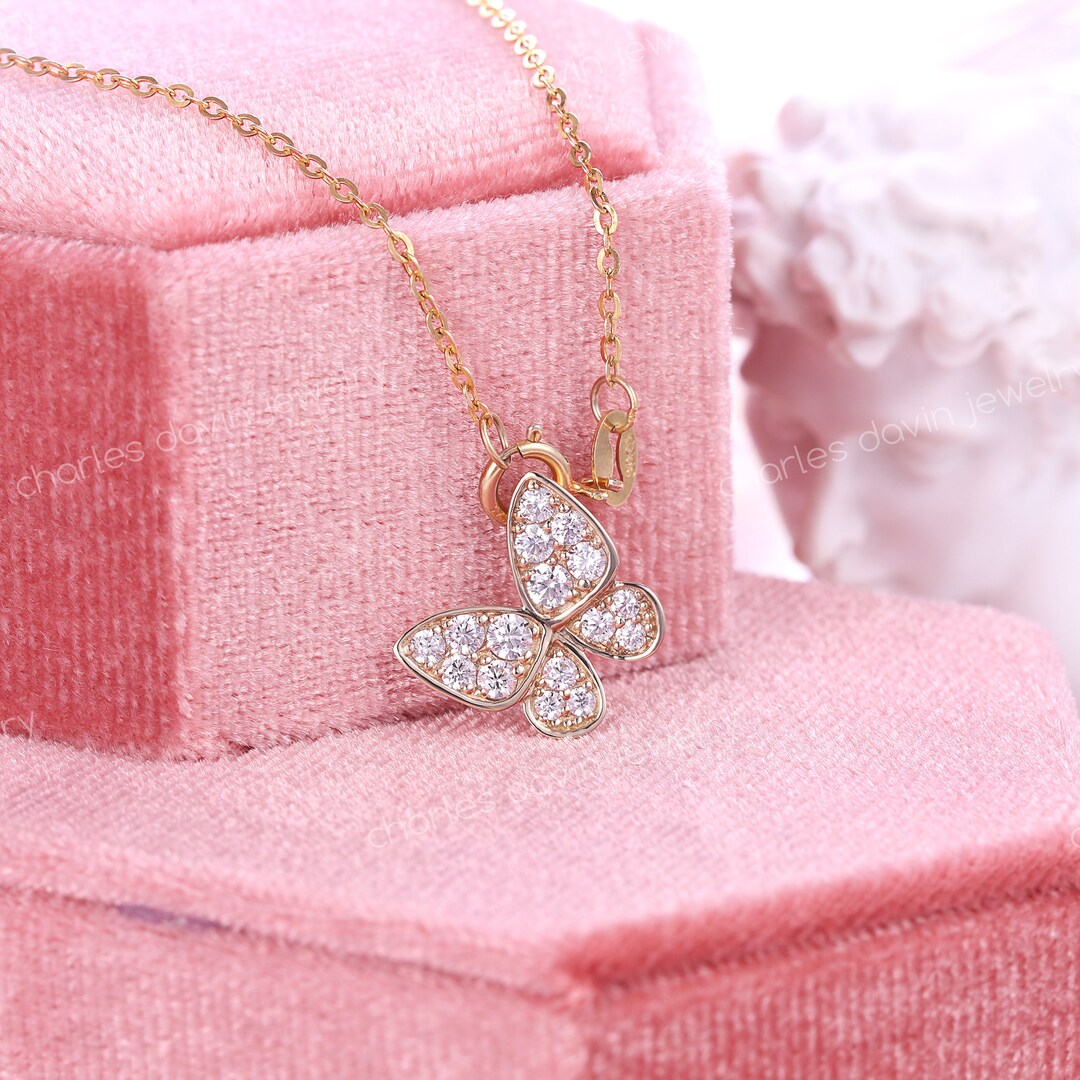 Charm Butterfly Necklace for Nature Lovers, Boho Butterfly Pendant ...