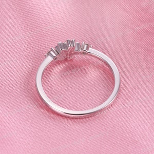 Sakura Flower Ring With Side Gemstones, Cherry Blossom Ring With Twin ...
