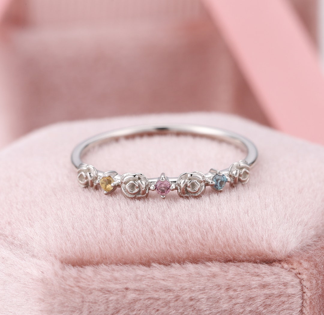 Mothers Rings 3 Stones, Unique Mothers Rings, Half Eternity Band ...