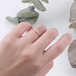 Heart Shaped Engagement Ring, Solid Gold Love Heart Promise Rings, I ...
