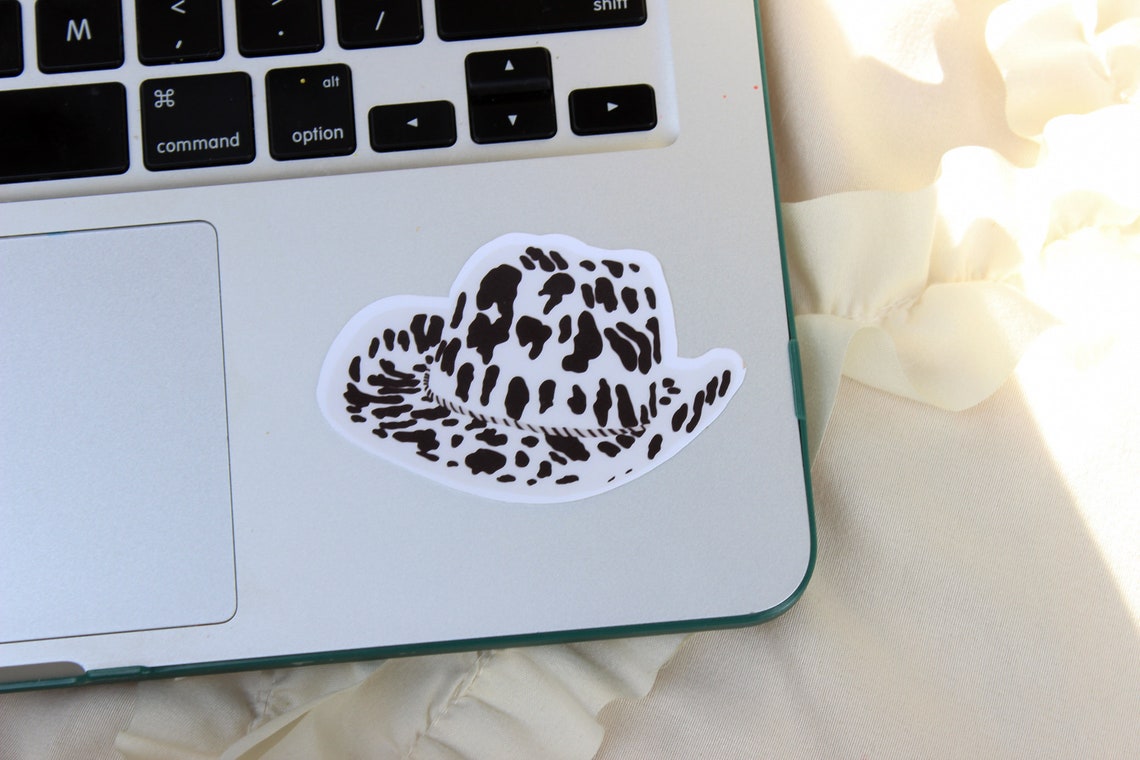 Cow Hat Sticker Weatherproof Sticker - Etsy