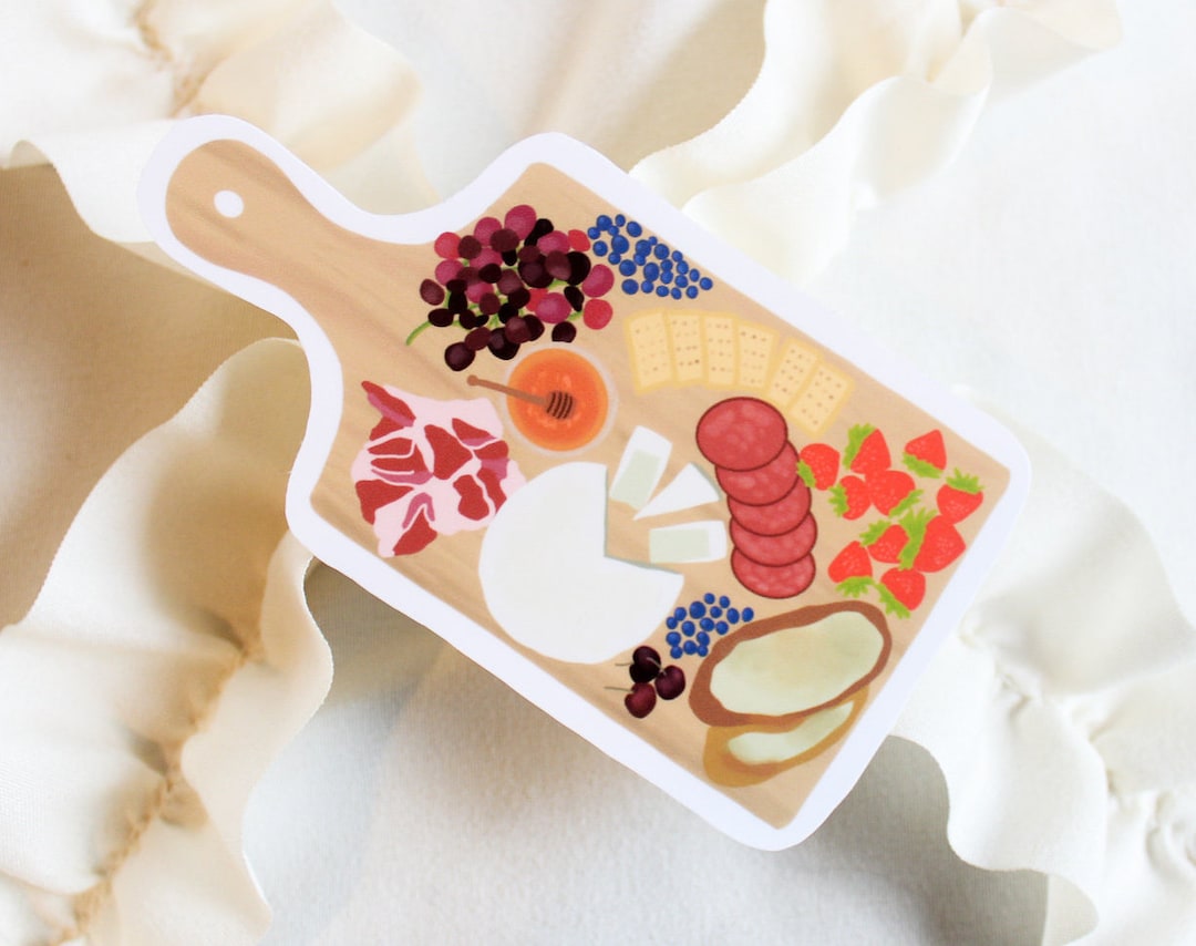 Charcuterie Board Sticker - Cheese Board - Food Sticker - Weatherproof ...