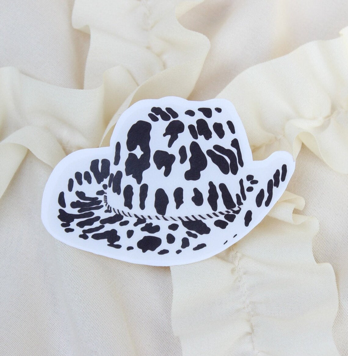 Cow Hat Sticker Weatherproof Sticker - Etsy