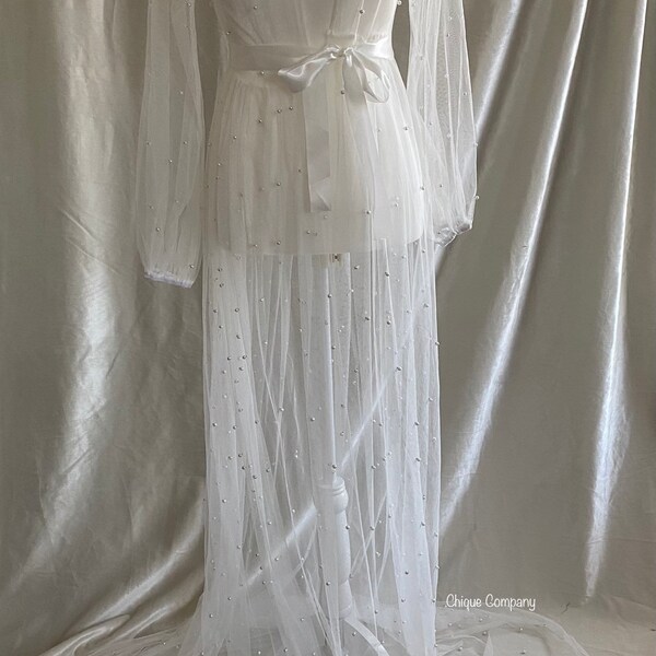 Tulle Maternity Robe - Etsy