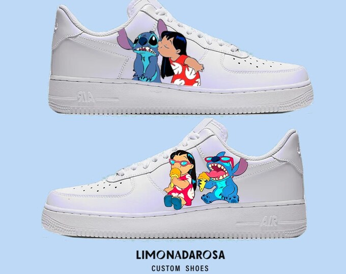 Stitch Custom Original Nike AF1 version 2 Handpainted Shoes ...