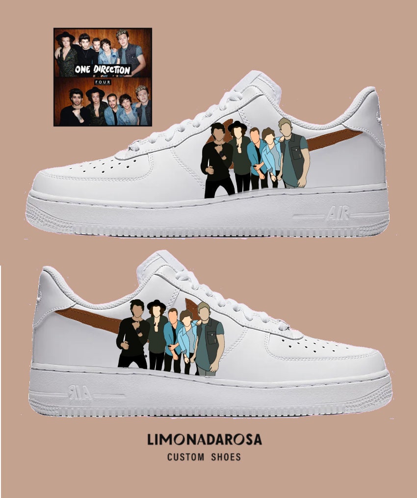 One Direction Four Custom Original Nike AF1. Hanpainted Shoes | Etsy