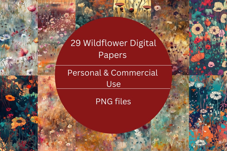 Retro Seventies Seamless Digital Paper Bundle Vintage Retro Commercial ...