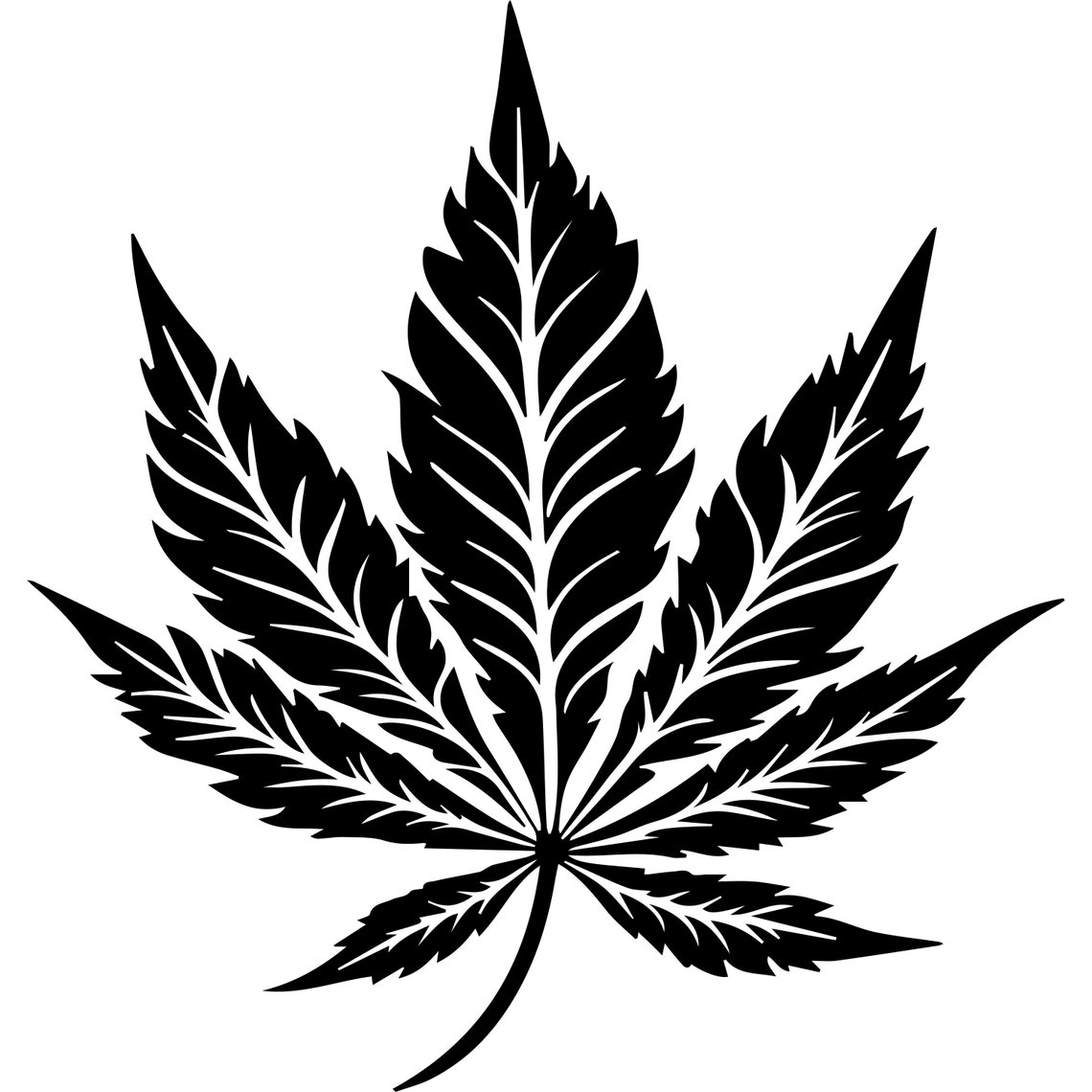 Pot Leaf SVG Download SVG for Cricutsvg Files for Silhouette - Etsy