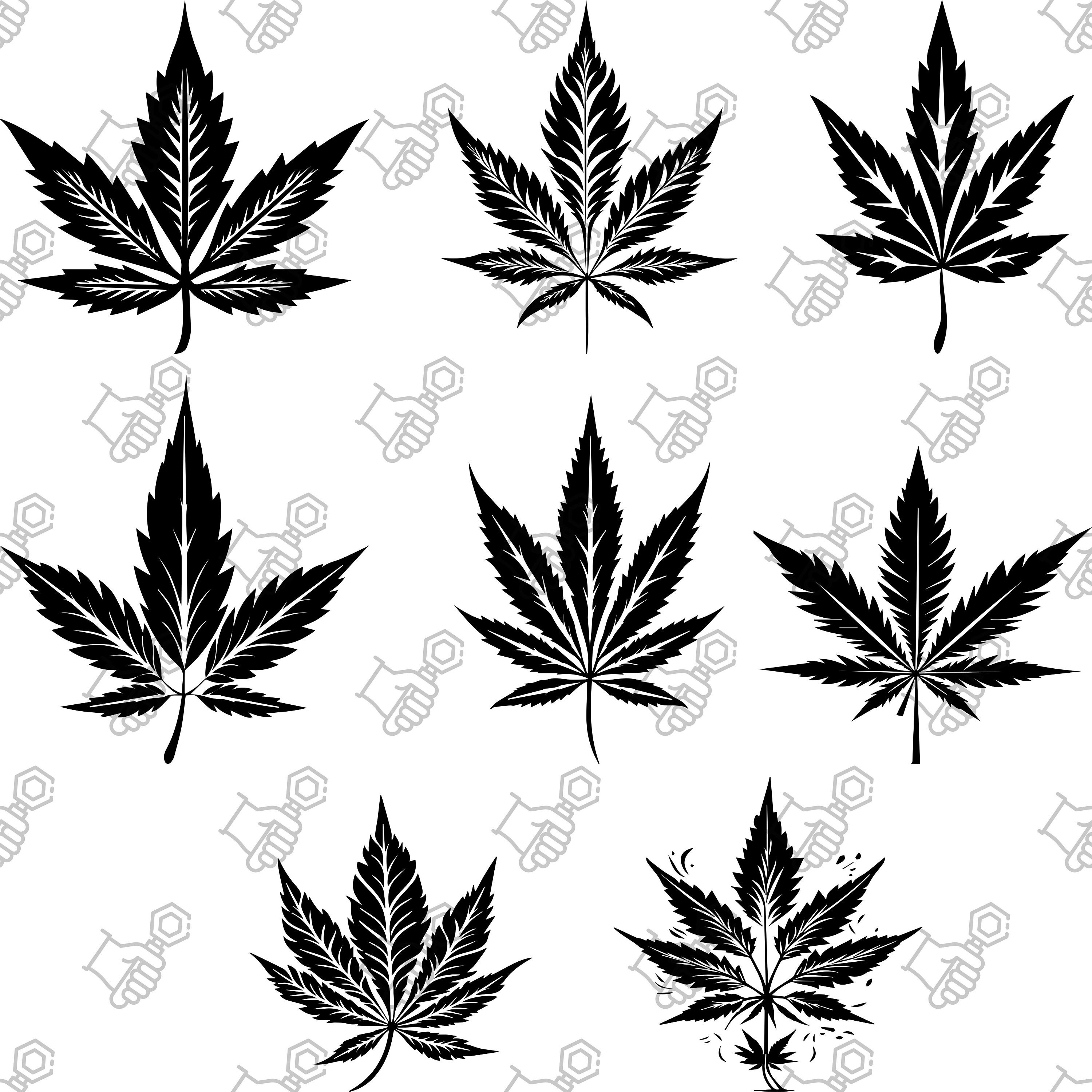 Pot Leaf SVG Download SVG for Cricutsvg Files for Silhouette - Etsy