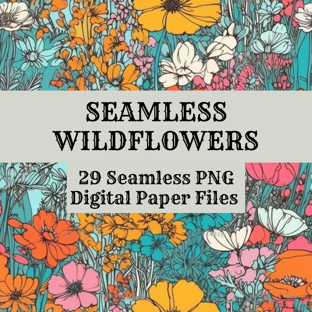 Spring Blossom Seamless Digital Paper Summer Flowers Png Seamless ...