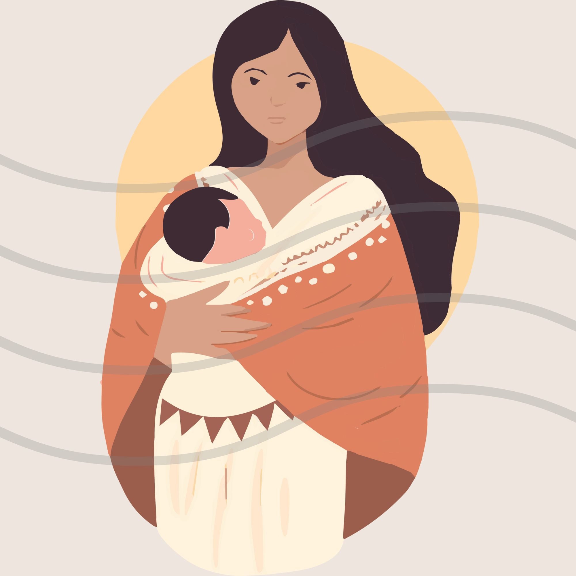 Motherhood Clip Art Indigenous Motherhood Native Clip Art Family Clip ...