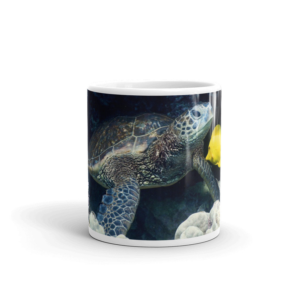 Hawaiian Green Sea Turtle Coffee Mug, Turtle Mug, Green Sea Turtle Mug ...