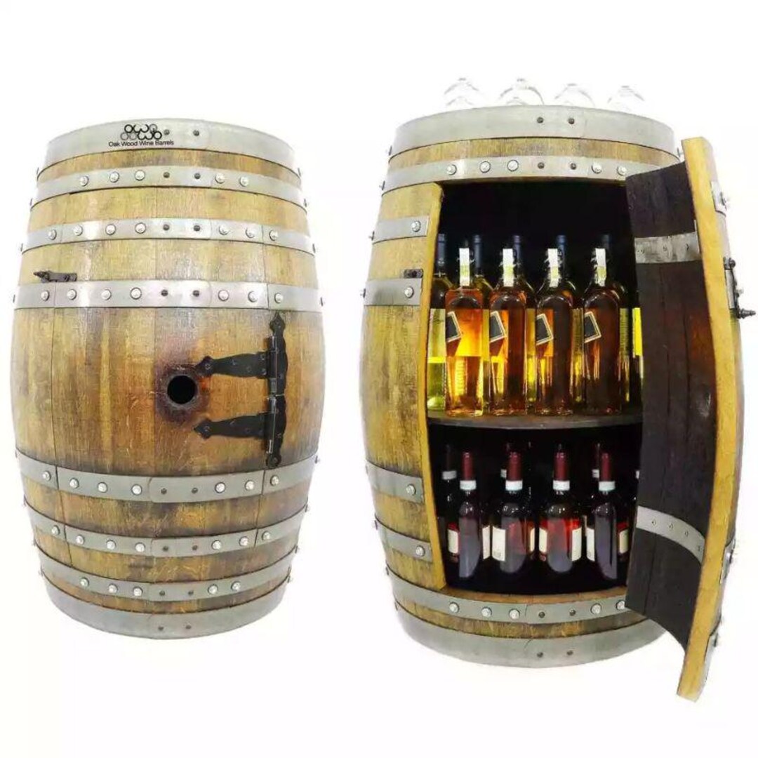Wine Barrel Bar Cabinet With Storage pub Table barrel Bar whiskey ...