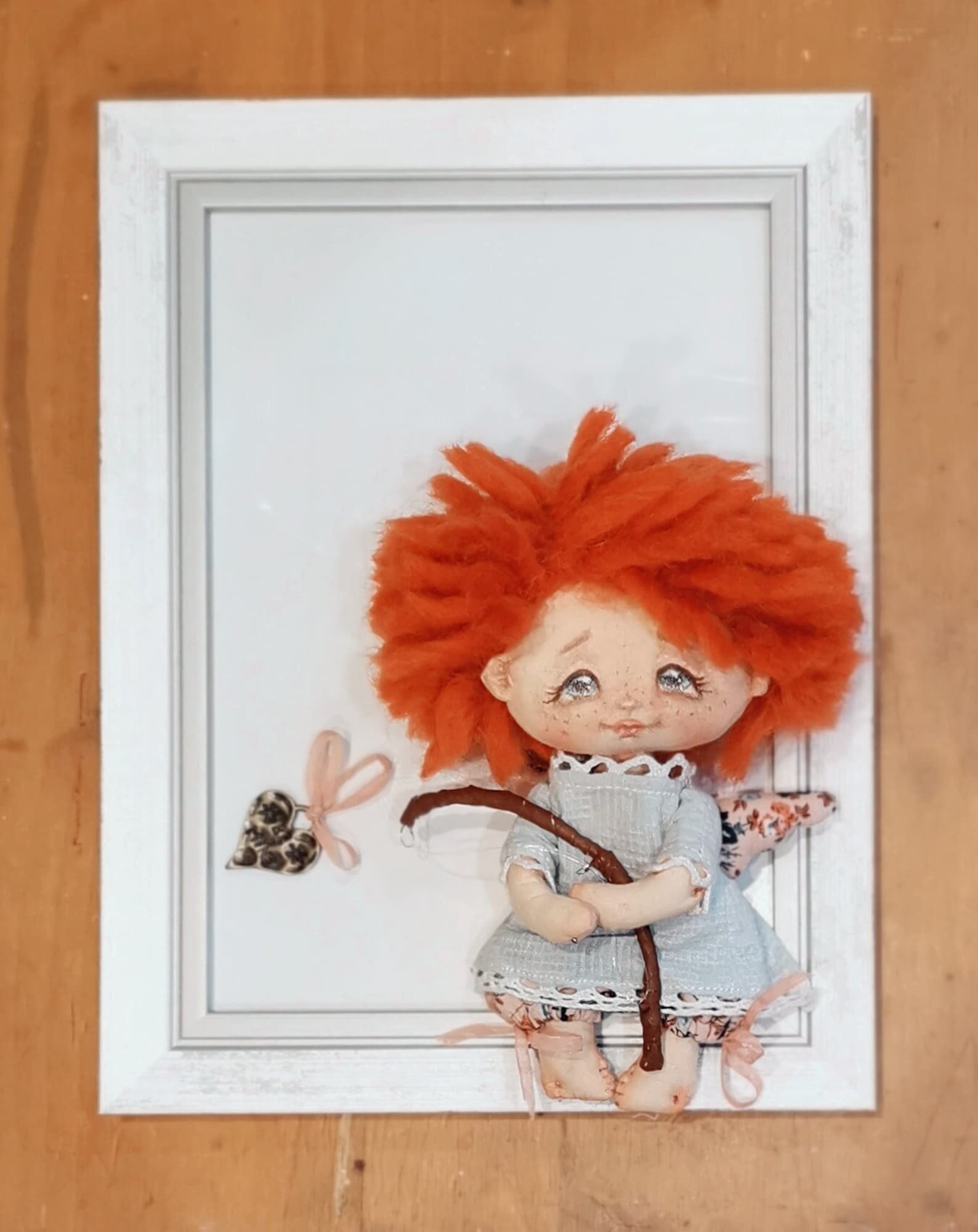 Rag Angel, Textile Doll, Personal Talisman With Wings and Dangling Legs ...