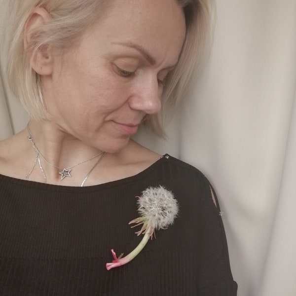 Dandelion Brooch - Etsy