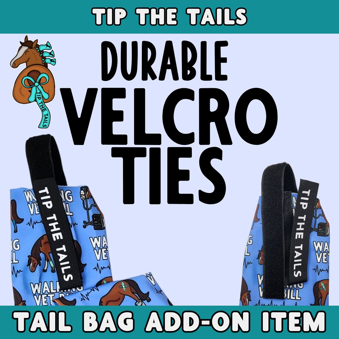 Velcro Ties Add-on for Equine Tail Bags, Velcro Closure Equine Tail Bag ...