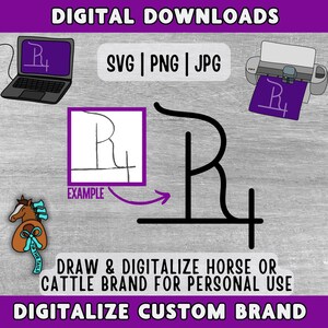 Digitalize Custom Cattle Brand SVG Digital Download, Digital Equine ...
