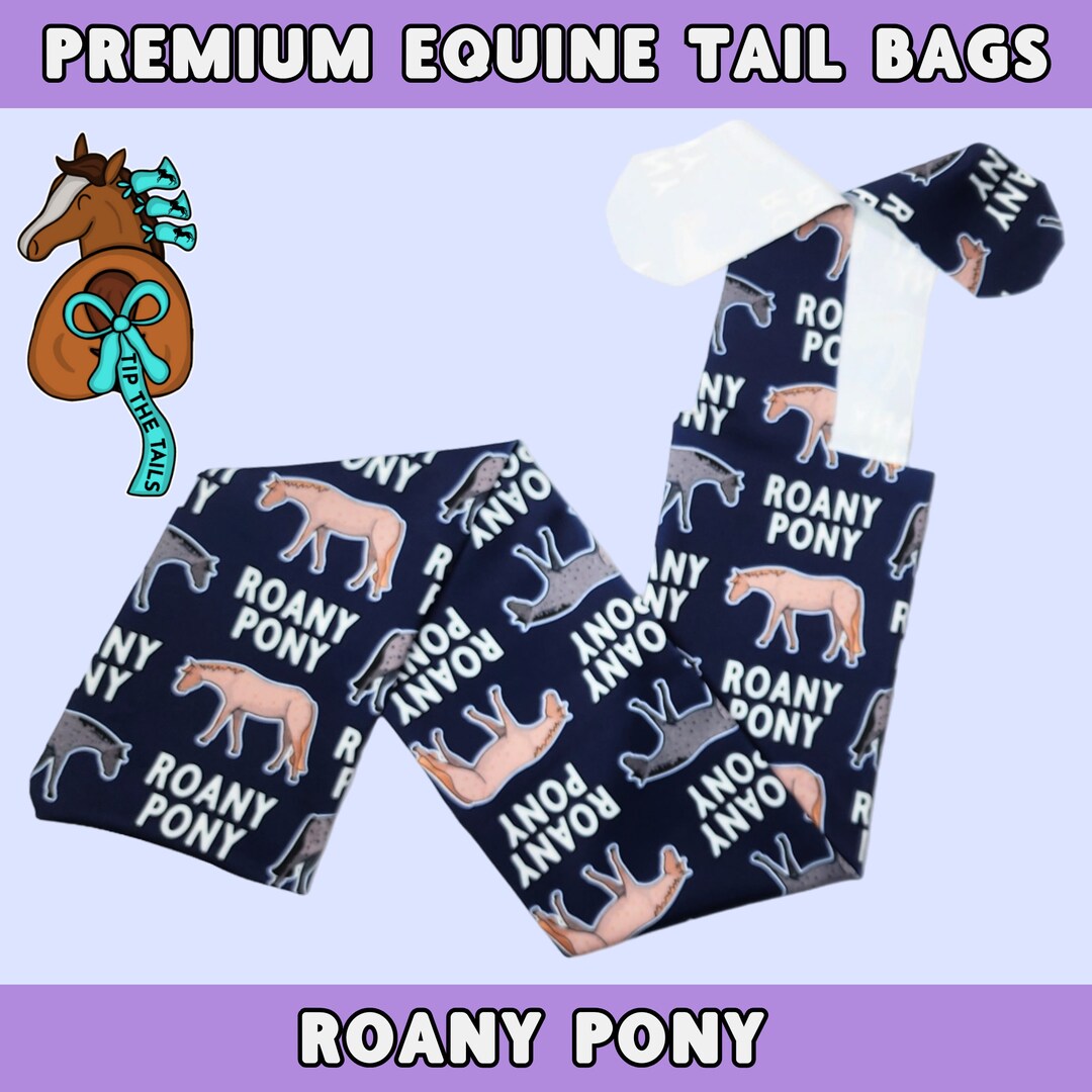 Roany Pony Equine Tail Bag, Red Roan and Blue Roan Horse Gifts for ...