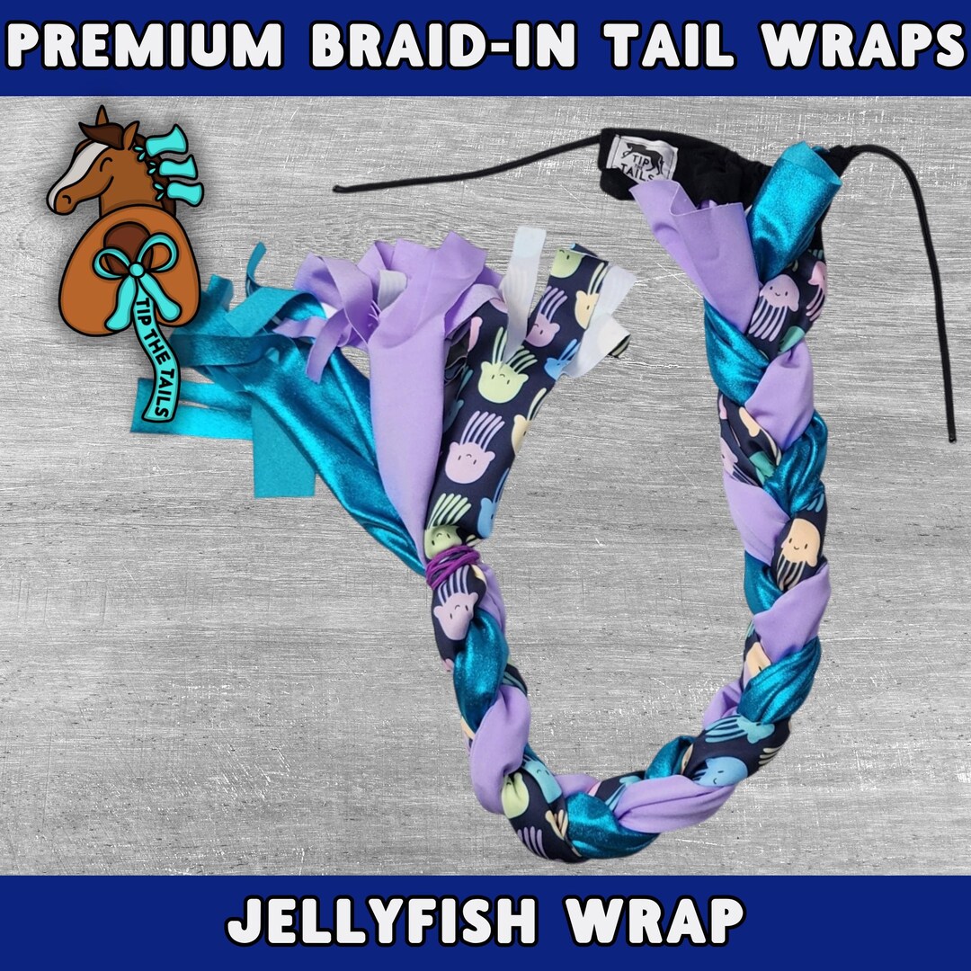 Jellyfish 3-tube Braid-in Tail Wrap, Horse Tail Wrap for Equine Tail ...