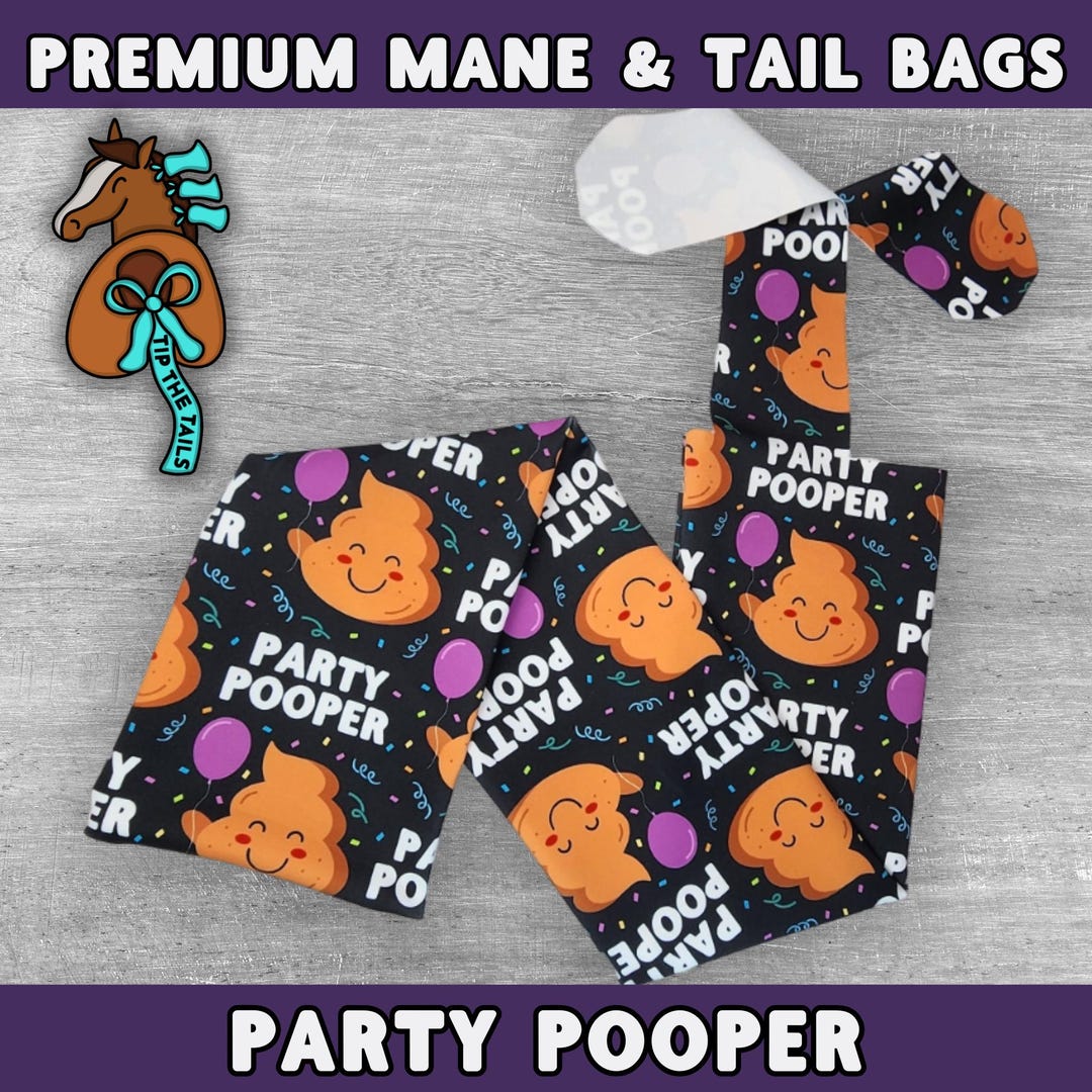 Party Pooper Equine Tail Bag, Poop Horse Tailbag for Equestrian Gift ...