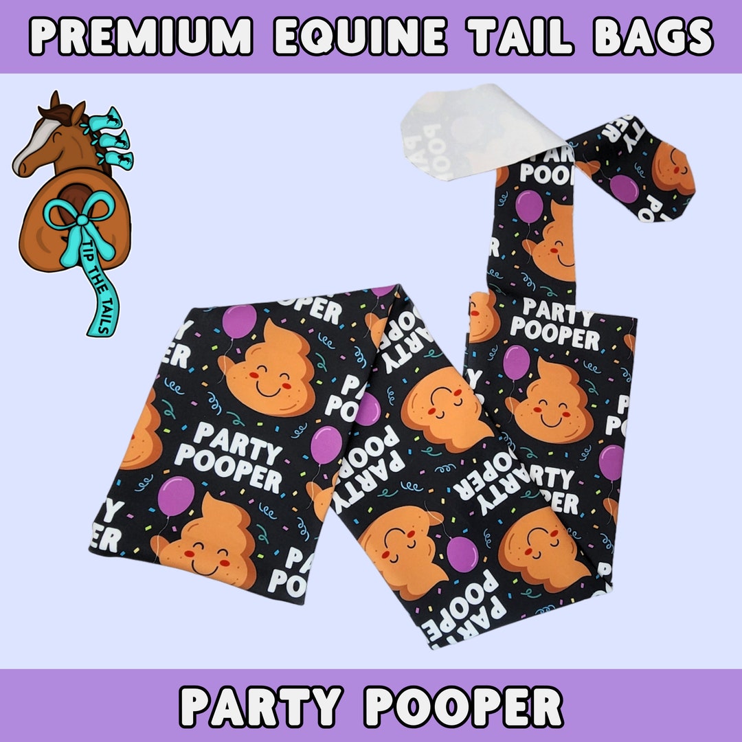 Party Pooper Equine Tail Bag, Poop Horse Tailbag for Equestrian Gift ...