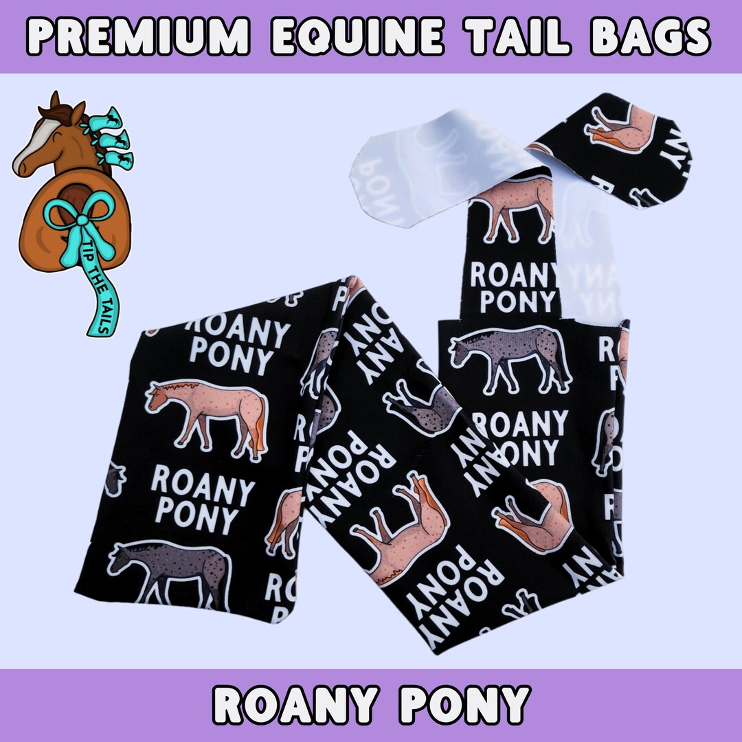 Roany Pony Equine Tail Bag, Red Roan and Blue Roan Horse Gifts for ...