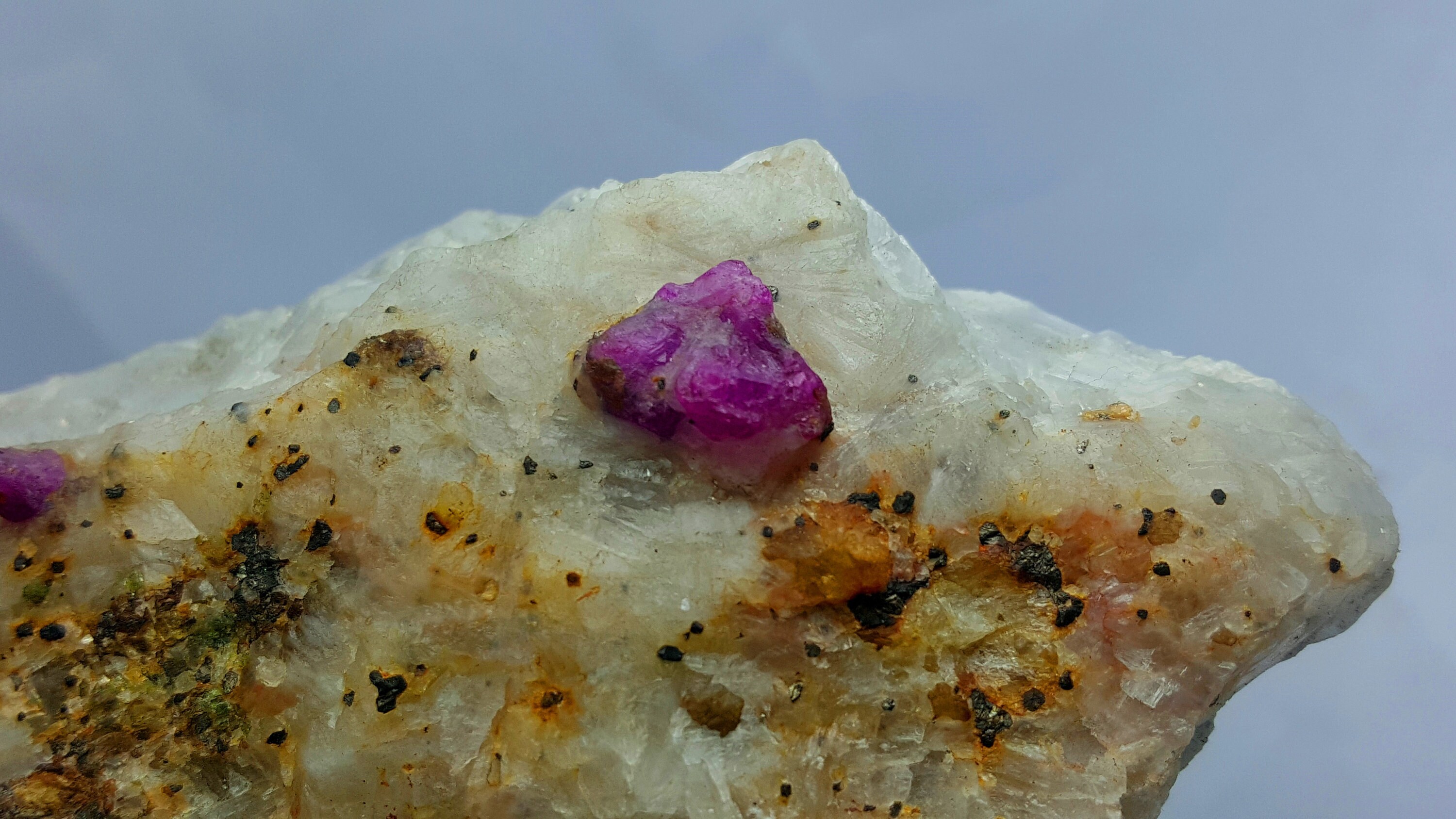 432 Grams Ruby Var Corundum Crystals on Matrix Minerals Specimen From ...