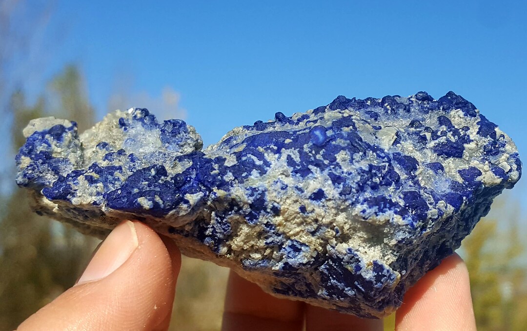 203 Grams Lazurite Haüyne Terminated Crystals Gold Payrite Rare ...