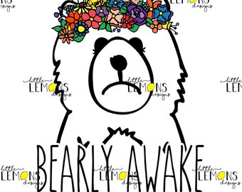 Bearly Awake Svg - Etsy