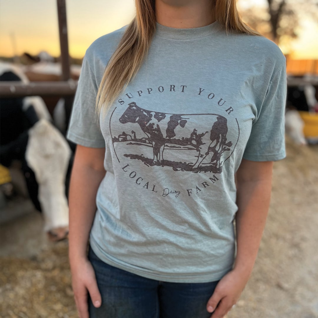 Support Your Local Dairy Farm - Dairy Farm Tee - Dairy Farmer T-shirt ...