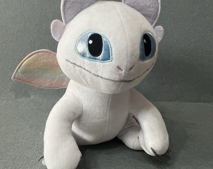 Dreamworks Light Fury How to Train Your Dragon White Toothless Plush ...