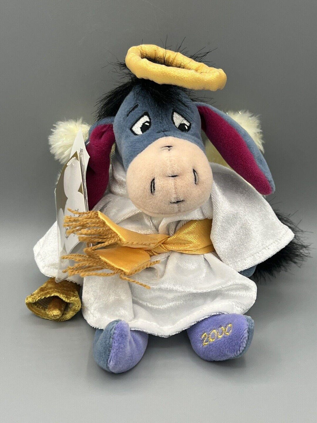 Disney Winnie the Pooh Eeyore Angel Choir Boy Plush Soft Toy Mini Bean ...