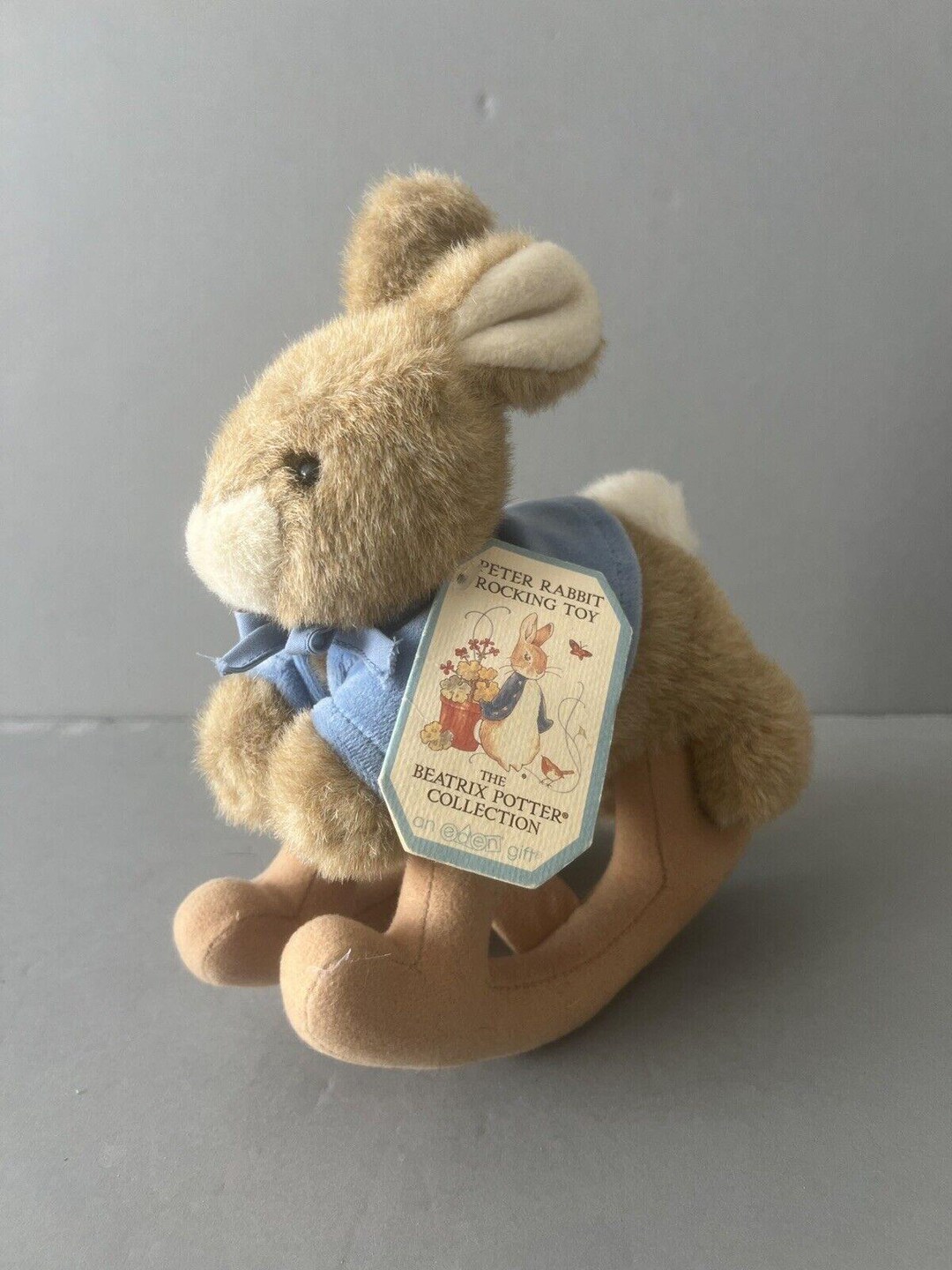 Eden Peter Rabbit Rocking Horse Plush 9” Stuffed Animal Soft Toy Year ...