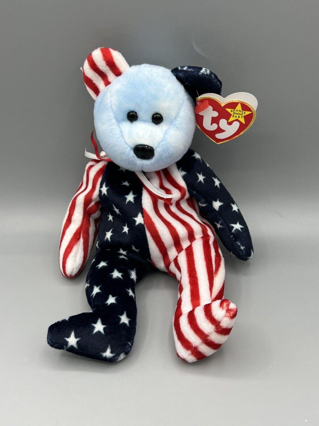 TY Beanie Baby Spangle Bear Soft Toy Plush Stuffed 1999 Retired New ...