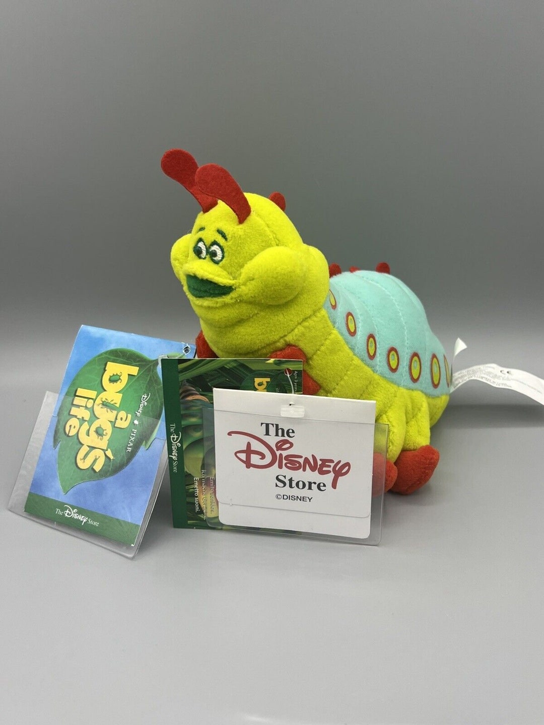 Disney Store Bugs Life Plush Soft Toy Beanie Heimlich 9 New Retired No ...
