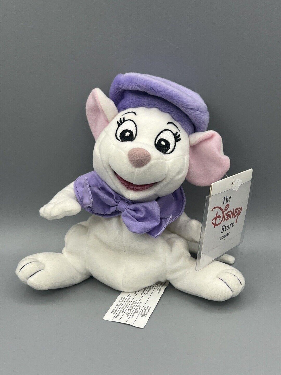 Disney Store the Rescuers Bianca White Mouse Plush Bean Bag 8” Soft Toy ...