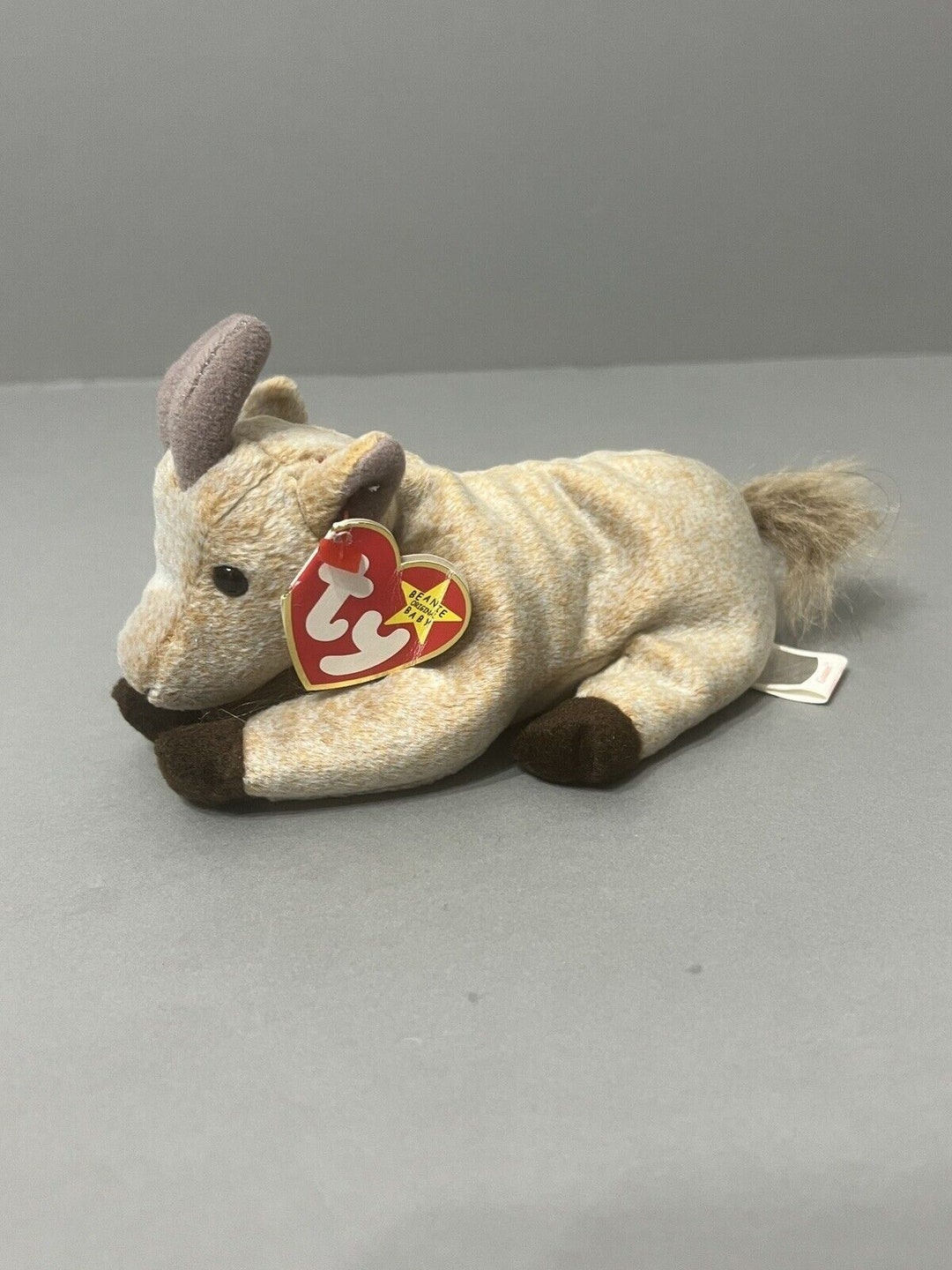 TY Beanie Baby Goatee the Goat Bean Bag Plush Soft Toy Retired 1998-99 ...
