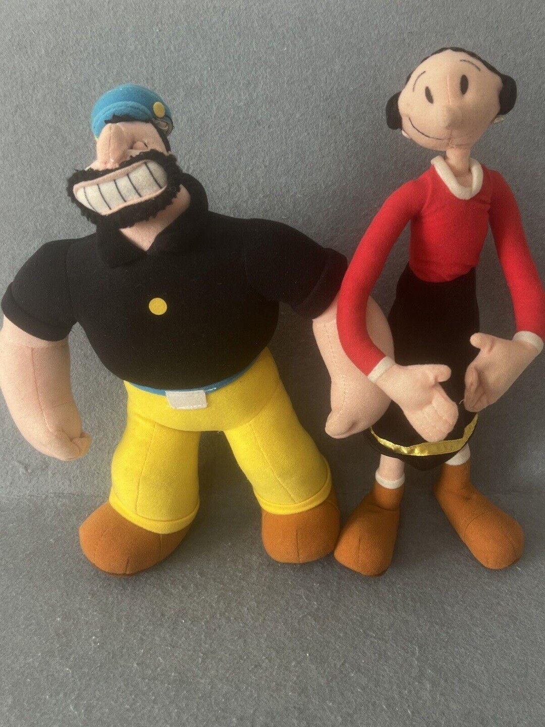 Vintage Kellytoy Popeye Brutus 2003 and Olive Oyle 2002 Soft Toy Doll ...