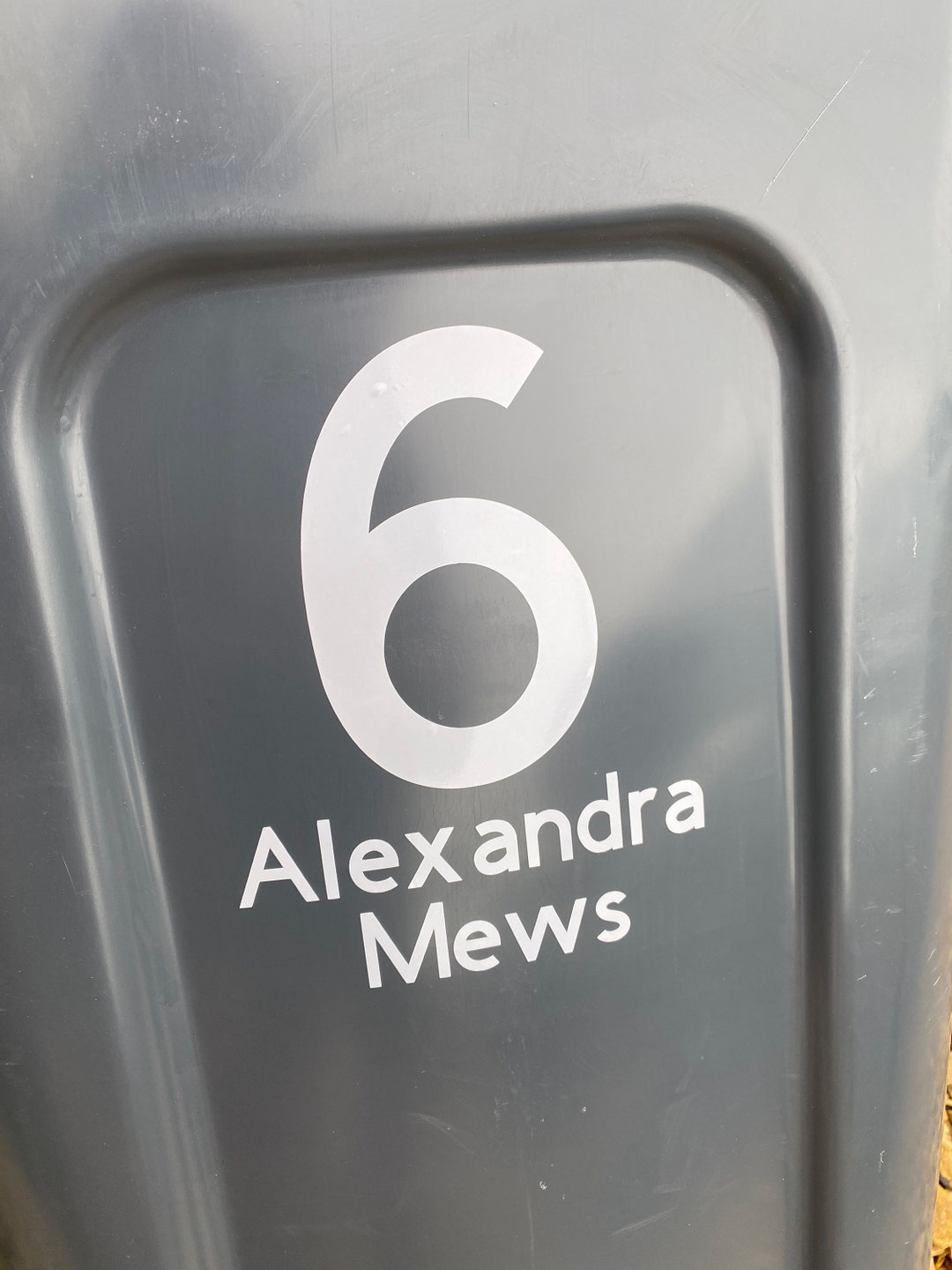 Wheelie Bin Decals, Number and Street, Customizable Decal, Recycling ...