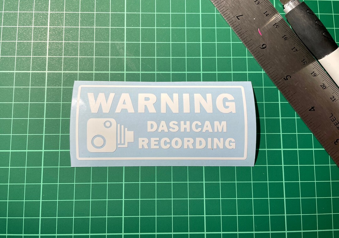 Warning Dashcam Recording, 29 Colours, Car Sticker Vinyl, Window Decal ...
