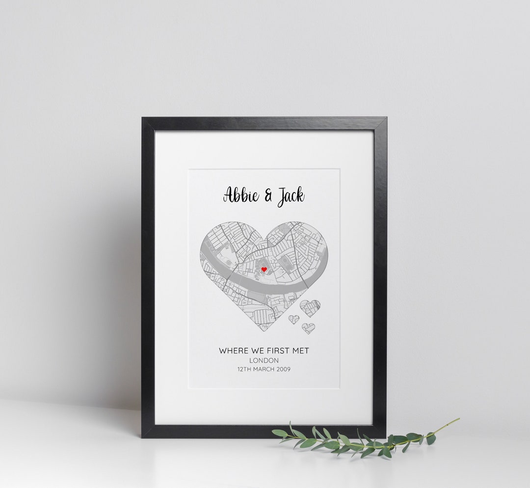 Personalised Where We First Met Print, Professional Fine Art Archival ...