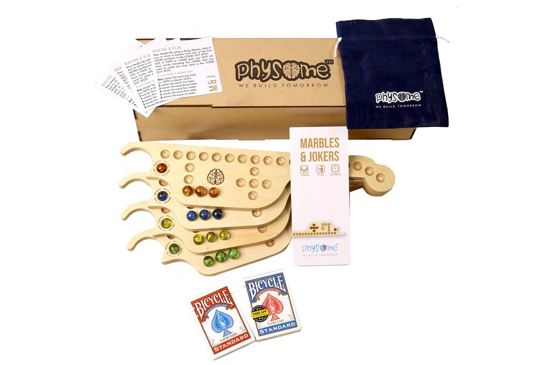 JOKER BOARD GAME, Wooden Board Game, Jokers and Marbles, Plywood Table ...