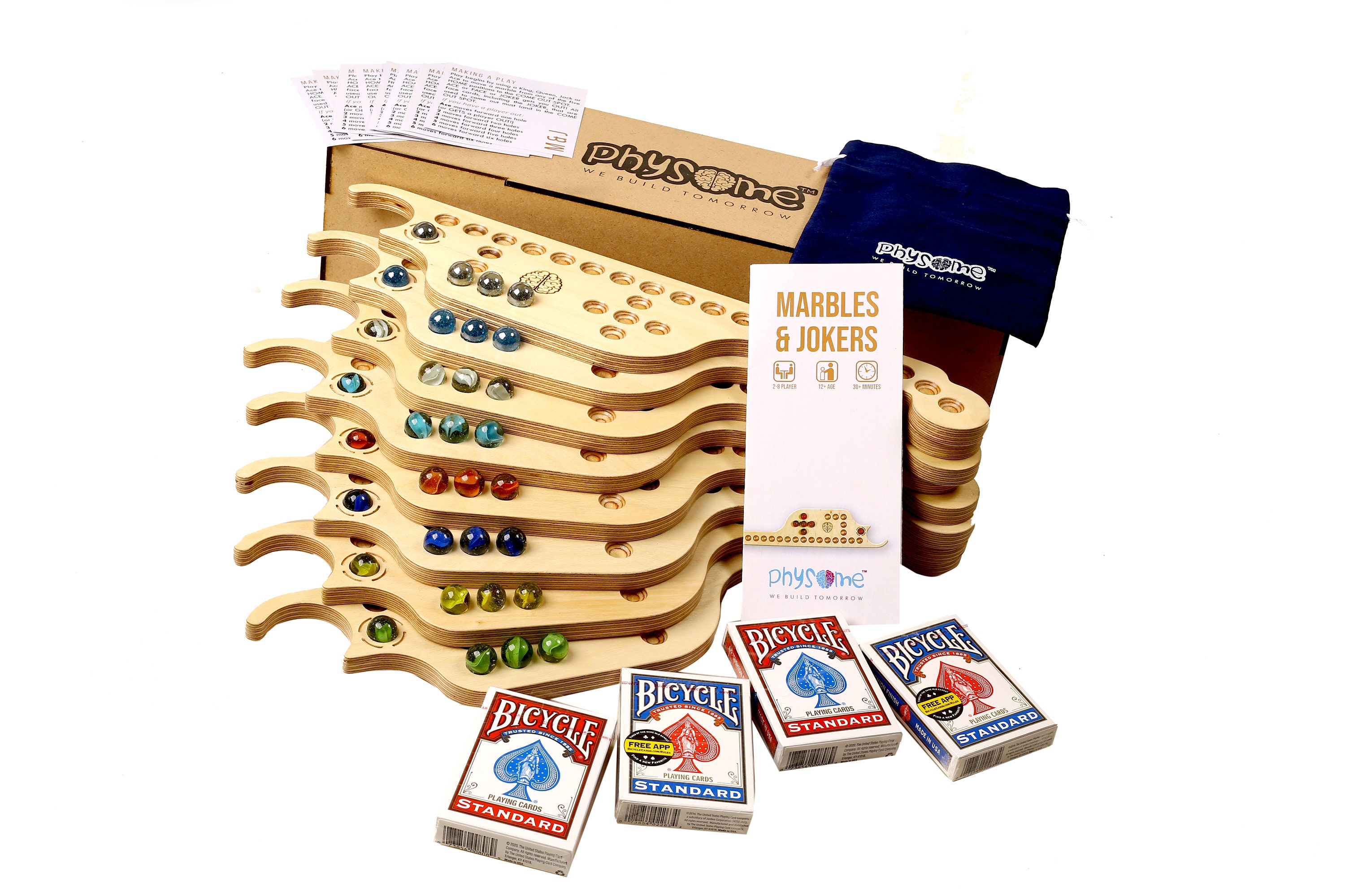 JOKER BOARD GAME, Wooden Board Game, Jokers and Marbles, Plywood Table ...