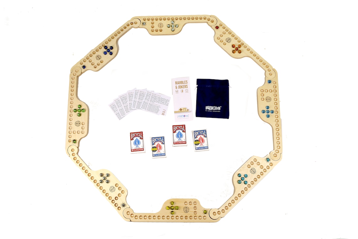 JOKER BOARD GAME Wooden Board Game Jokers and Marbles - Etsy