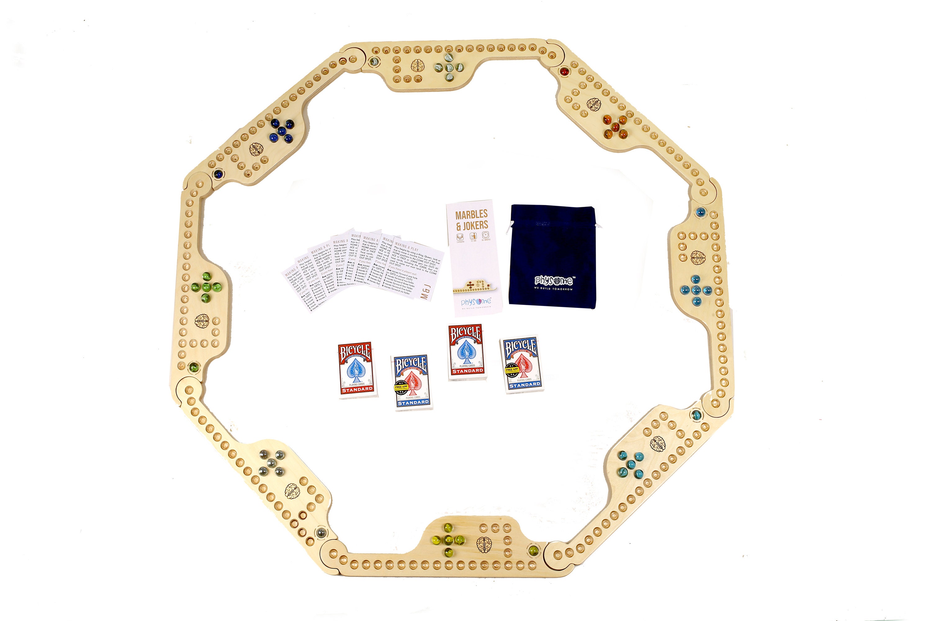 JOKER BOARD GAME, Wooden Board Game, Jokers and Marbles, Plywood Table ...