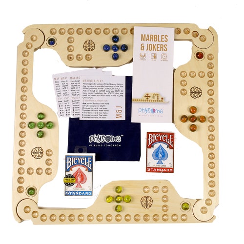 JOKER BOARD GAME Wooden Board Game Jokers and Marbles - Etsy